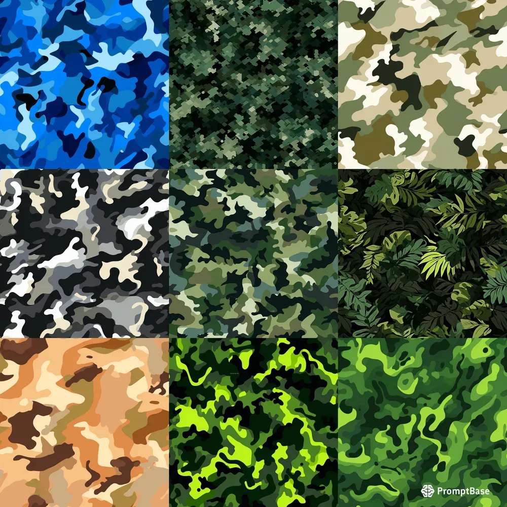 Camo Seamless Pattern Tiles Midjourney Prompt | PromptBase