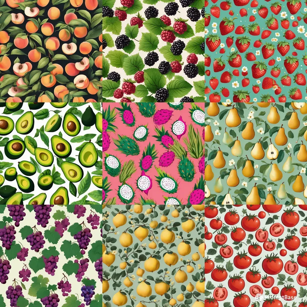 Minimal Fruits Background Patterns Stable Diffusion Prompt | PromptBase