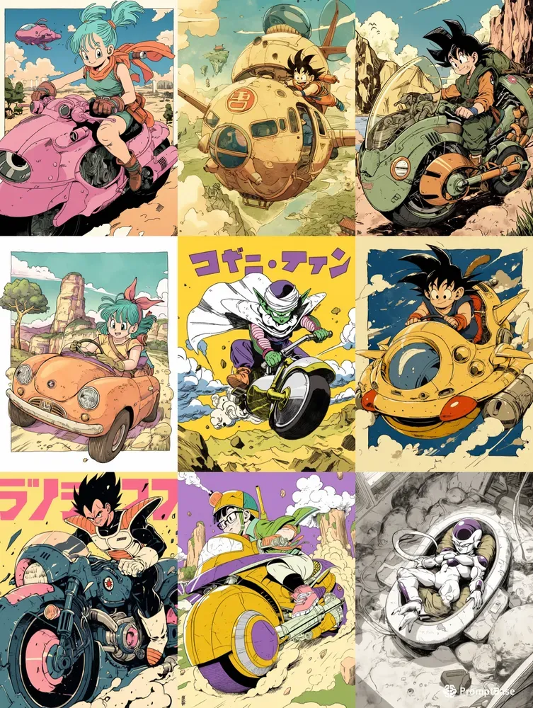 Dbz Drawings Japanese Vintage Manga Covers Midjourney Prompt | PromptBase