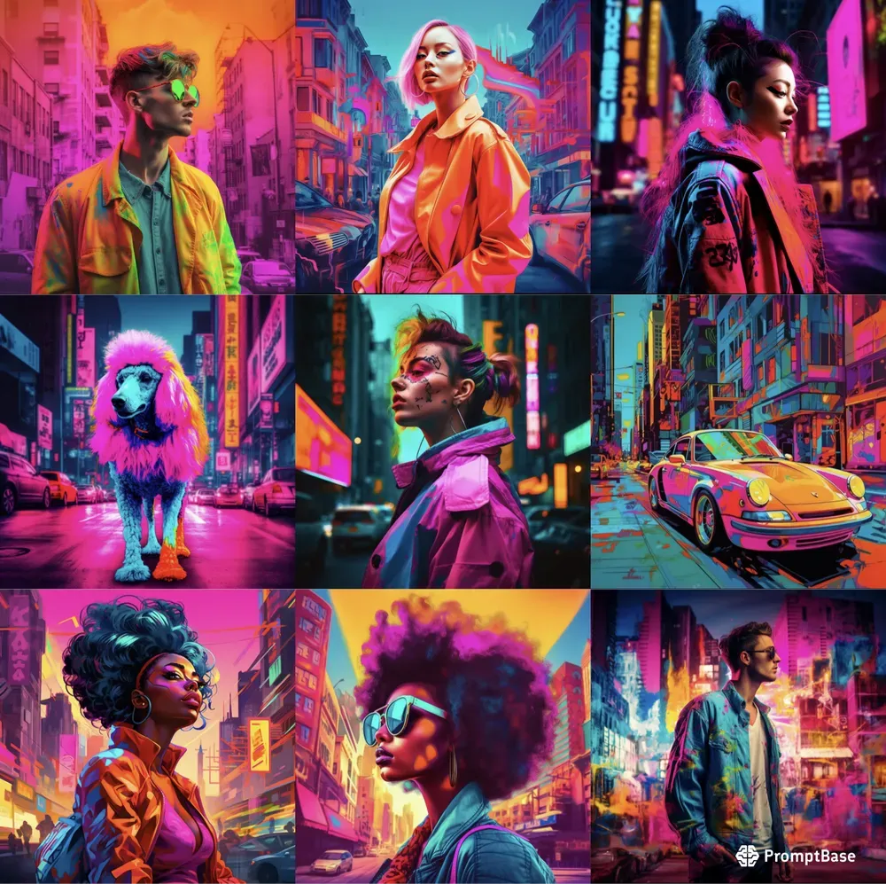City Pop Art Midjourney Prompt | PromptBase