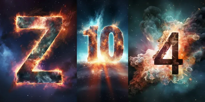 Cosmic Letters Numbers Midjourney Prompt | PromptBase Cosmic Letters Numbers Midjourney Prompt | PromptBase