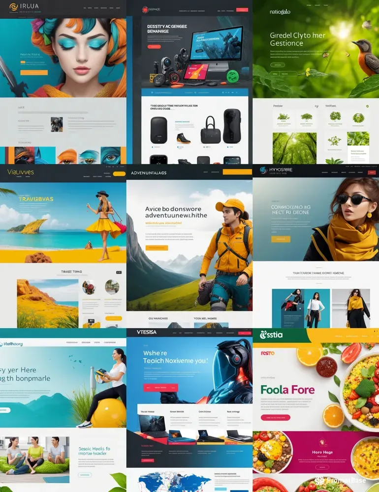 Dynamic Website Homepage Mockups Leonardo Ai Prompt | PromptBase