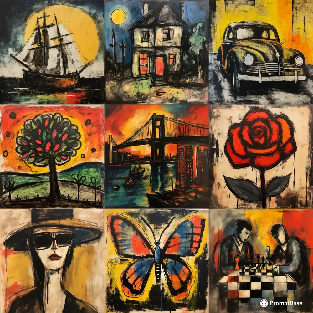 Paintings In Style Symbolism Expressionism Midjourney Prompt | PromptBase