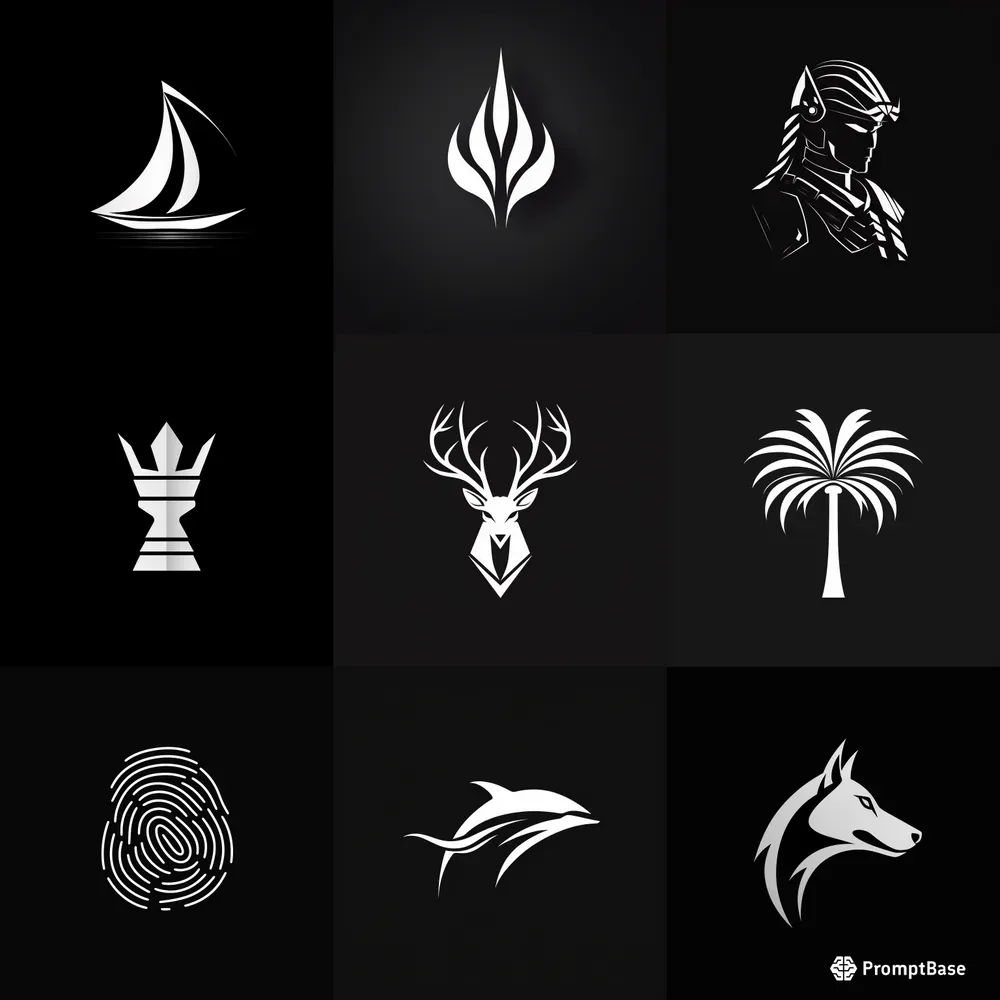 Sleek Modern Minimalist Logos Midjourney Prompt | PromptBase