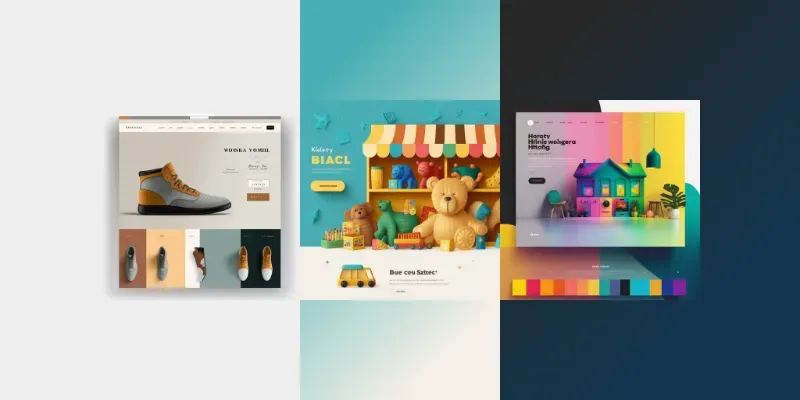 Creative Sample Website Templates Midjourney Prompt | PromptBase