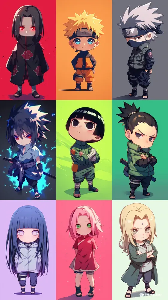 Chibi Naruto Characters Midjourney Prompt | PromptBase