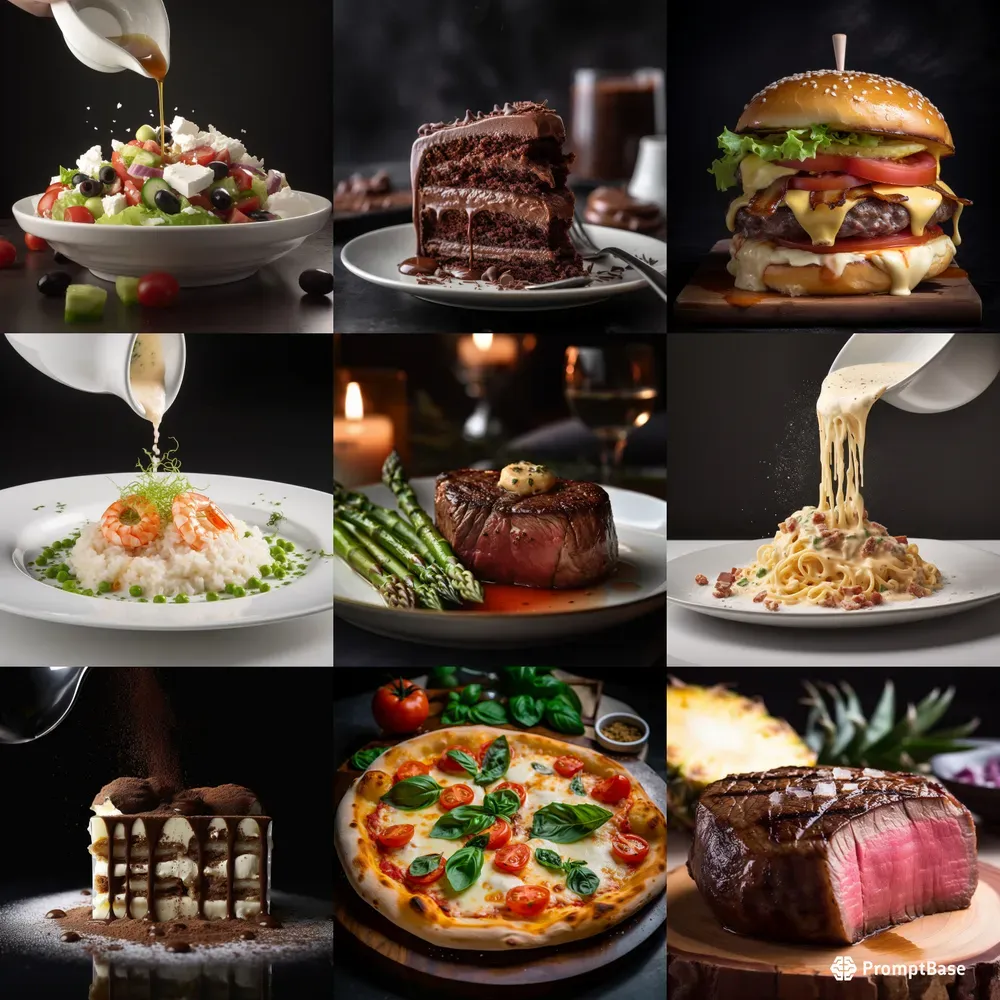 Realistic Foods Versatiles Midjourney Prompt | PromptBase