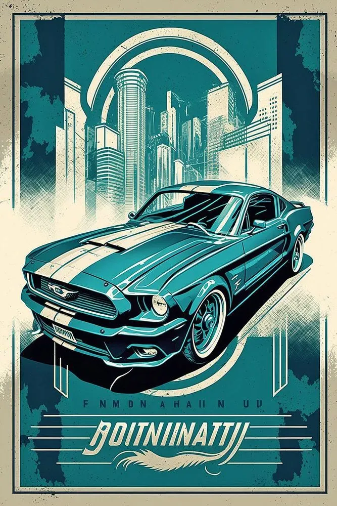 Retro Car Poster Designs Midjourney Prompt | PromptBase
