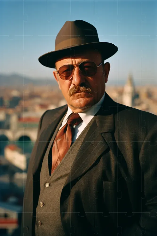 Retro Photos Of Mafia Bosses Midjourney Prompt | PromptBase