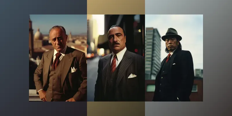 Retro Photos Of Mafia Bosses Midjourney Prompt | PromptBase