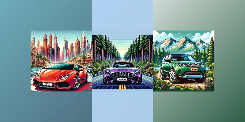 Cars With Customizable License Plates DALL·E Prompt | PromptBase
