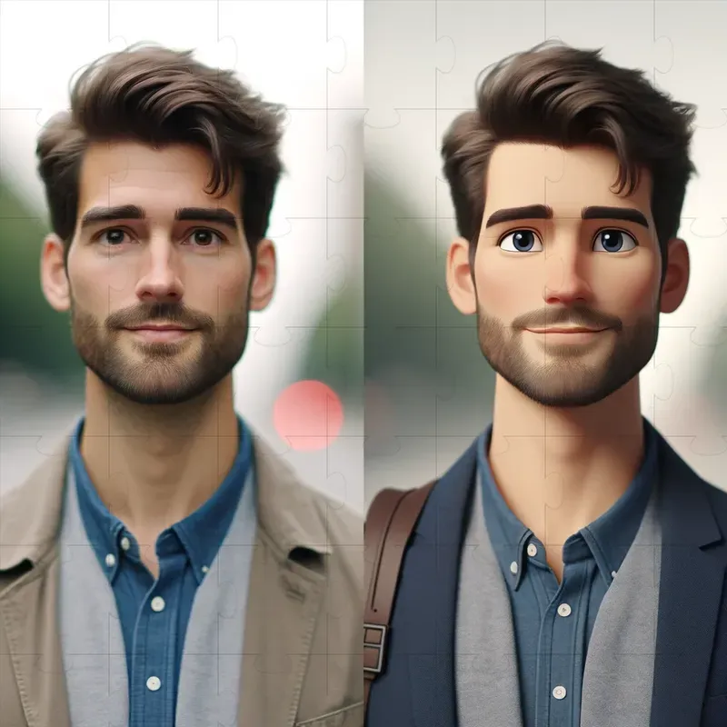 From Photography To Cartoon Portraits DALL·E Prompt | PromptBase