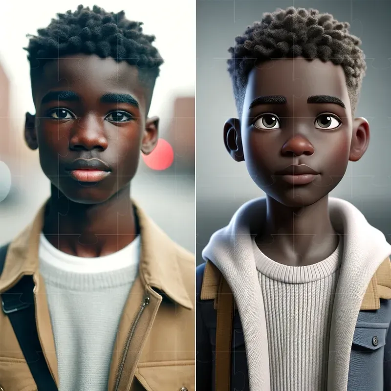 From Photography To Cartoon Portraits DALL·E Prompt | PromptBase