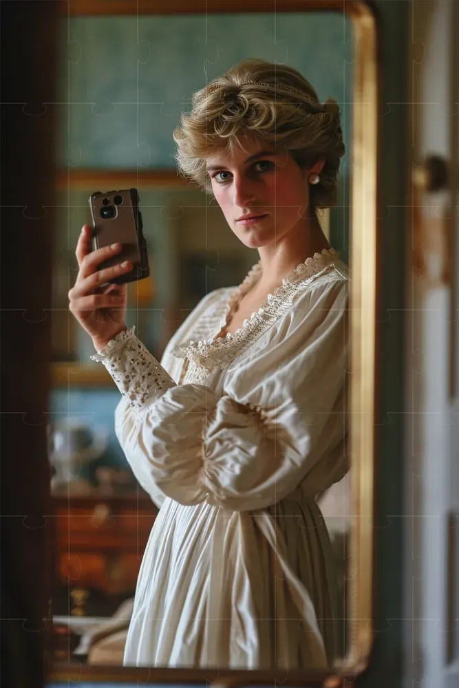 Celebrity Mirror Selfies Midjourney Prompt | PromptBase