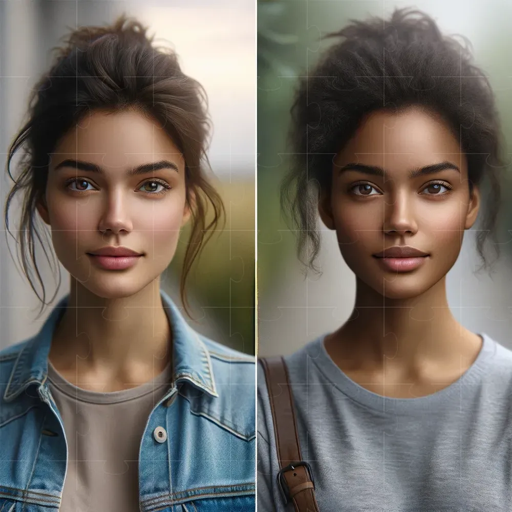 Same People Different Races DALL·E Prompt | PromptBase