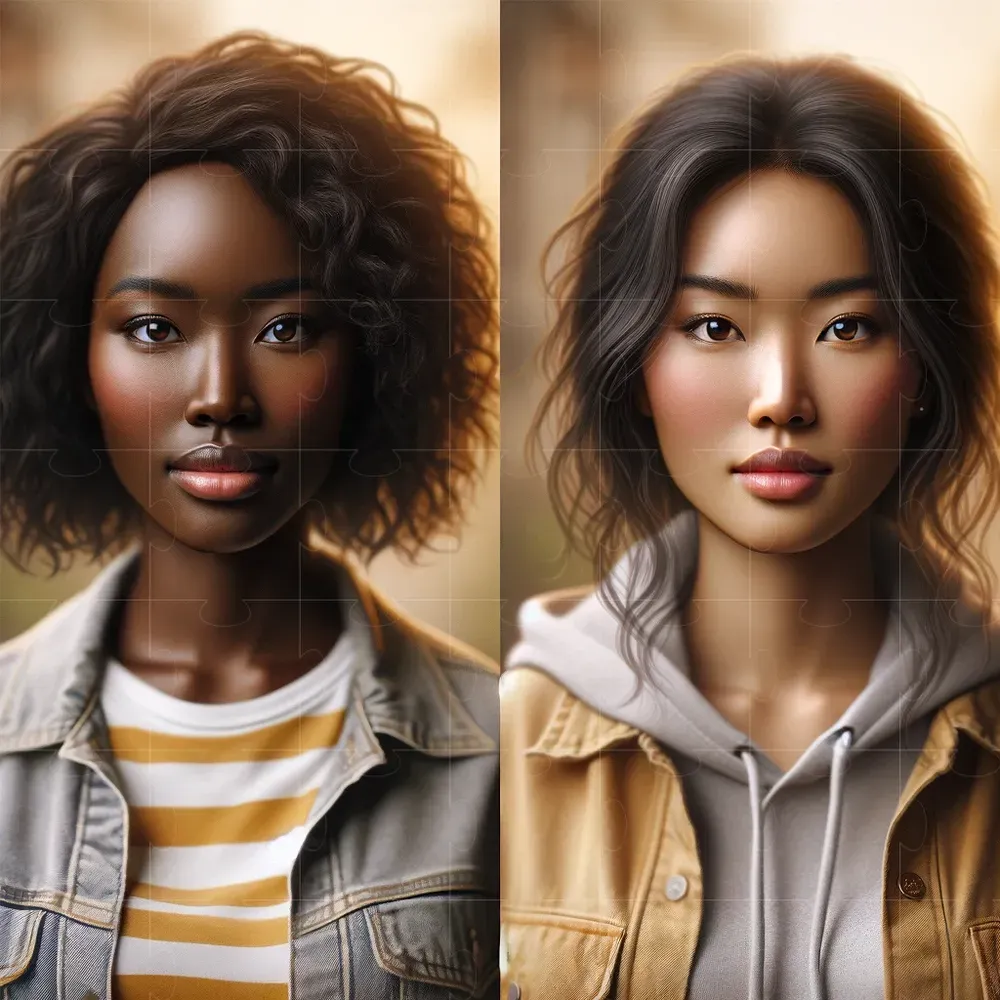 Same People Different Races DALL·E Prompt | PromptBase