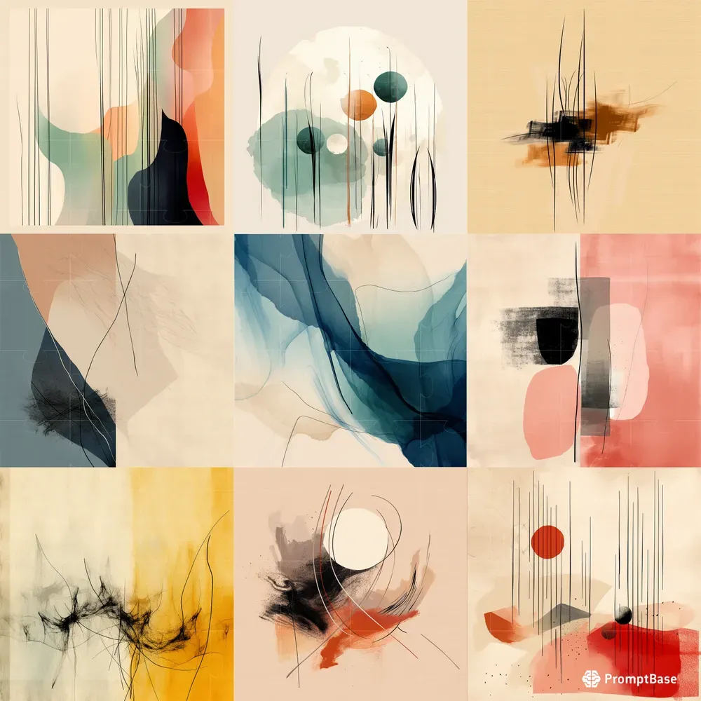 Simple Ink Line Art Midjourney Prompt | PromptBase