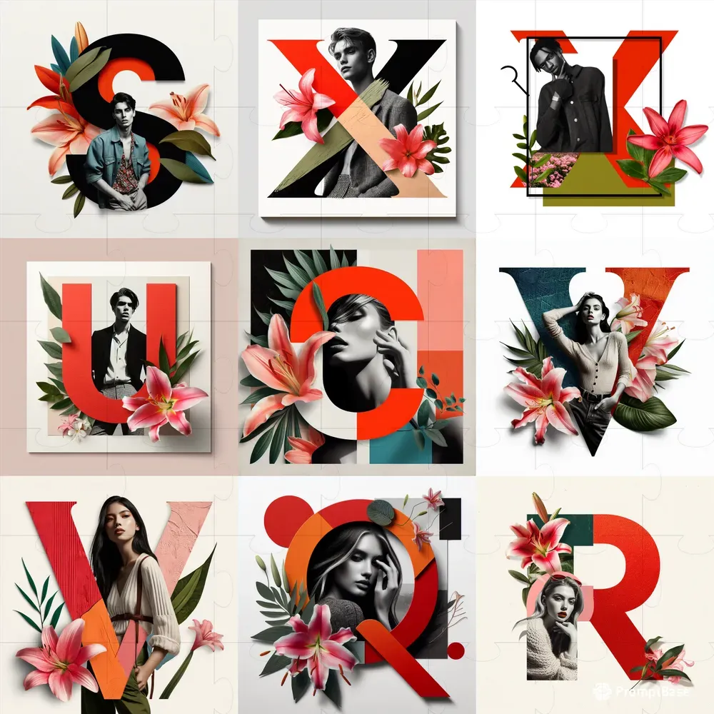 The Collage Letters DALL·E Prompt | PromptBase