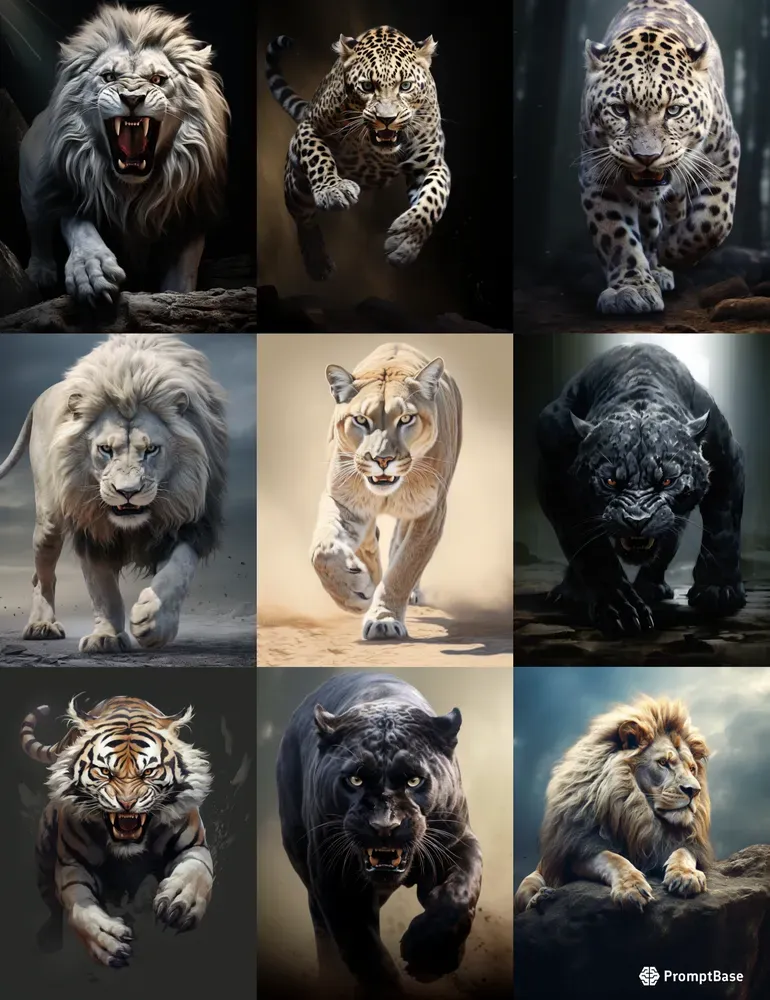 Roaring Canvas Big Cat Prints Midjourney Prompt | PromptBase
