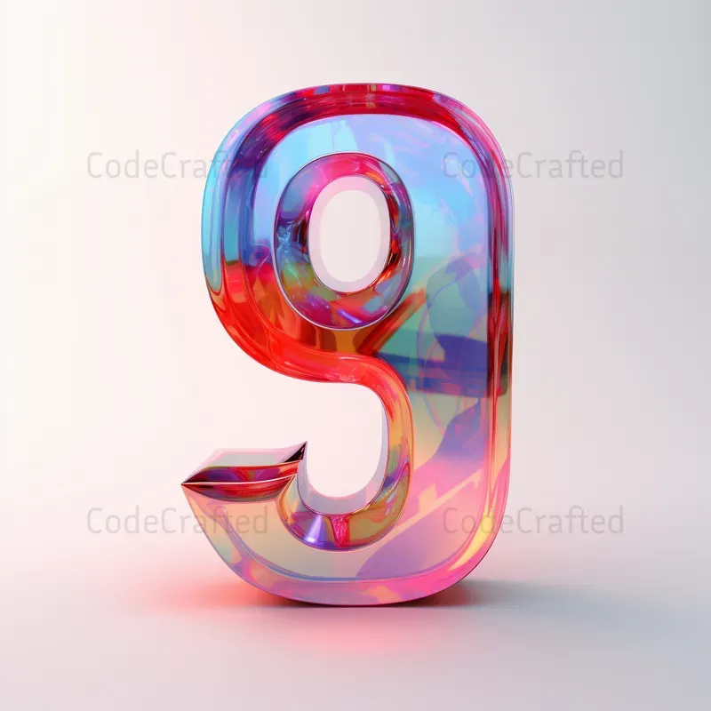 3D Numbers With Frosted Glass Effects Midjourney Prompt | PromptBase