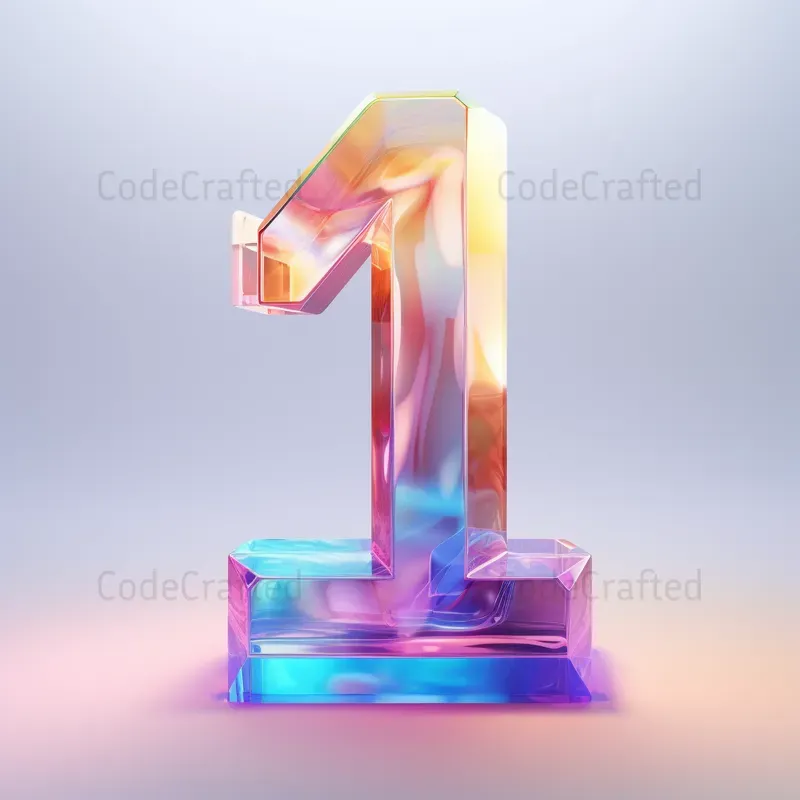 3D Numbers With Frosted Glass Effects Midjourney Prompt | PromptBase