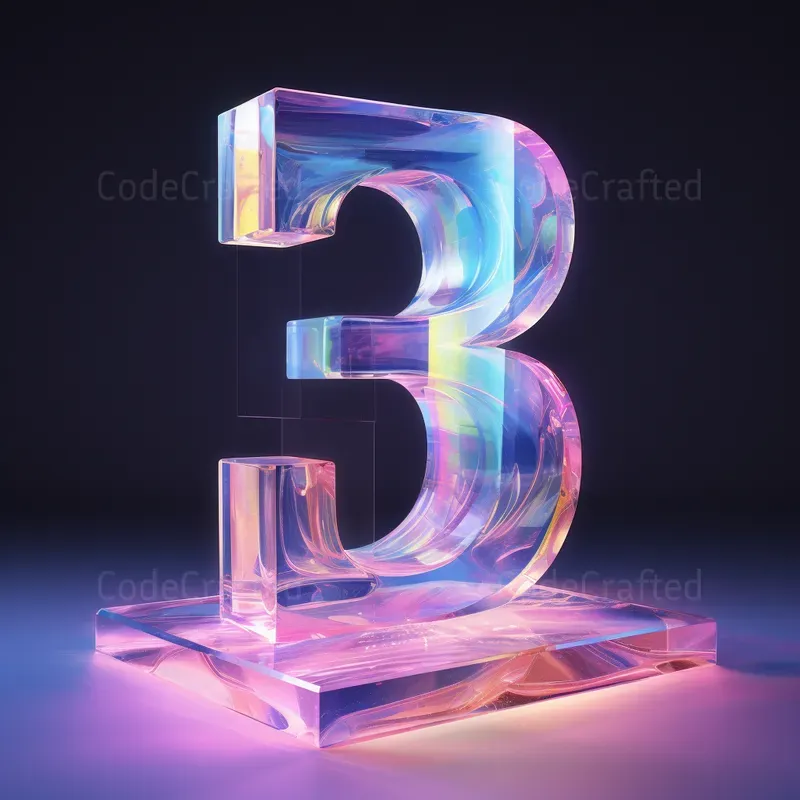 3D Numbers With Frosted Glass Effects Midjourney Prompt | PromptBase