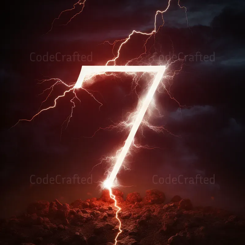 Numbers Made Of Electricity Or Lightning Midjourney Prompt | PromptBase