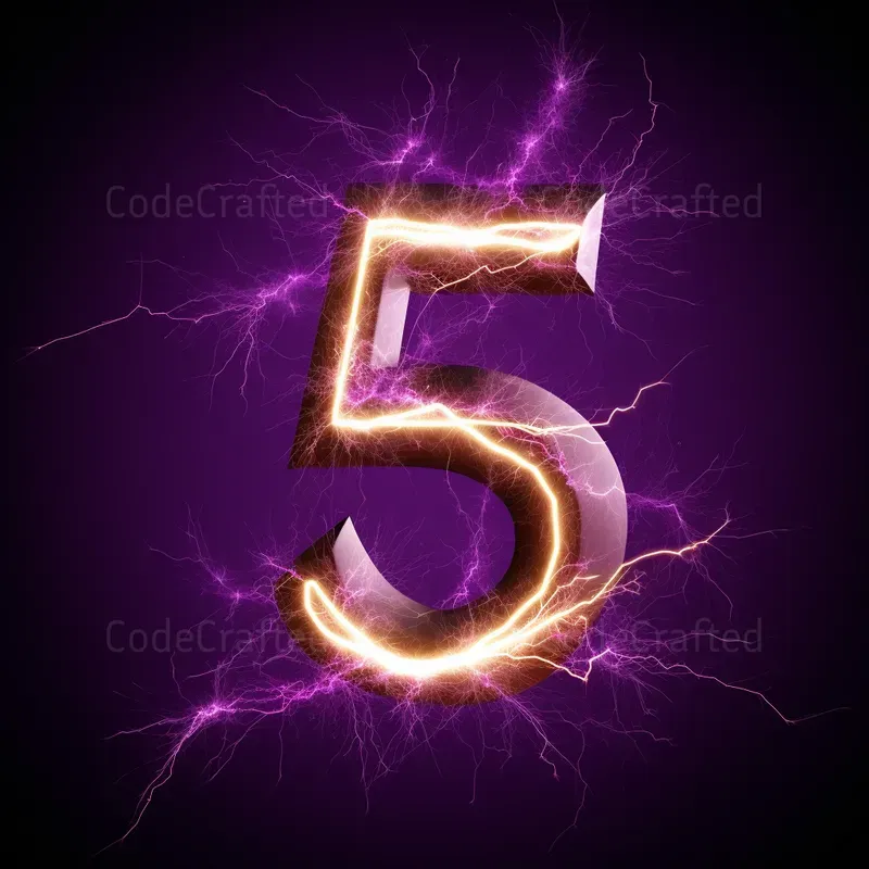Numbers Made Of Electricity Or Lightning Midjourney Prompt | PromptBase