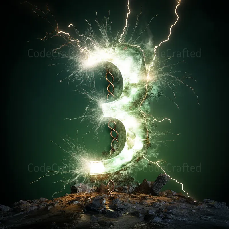 Numbers Made Of Electricity Or Lightning Midjourney Prompt | PromptBase