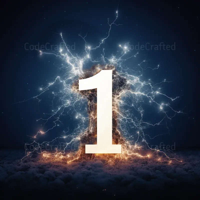 Numbers Made Of Electricity Or Lightning Midjourney Prompt | PromptBase