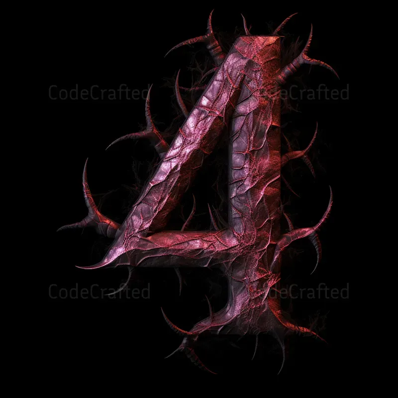 Veiny Numbers In Horror Style Midjourney Prompt | PromptBase