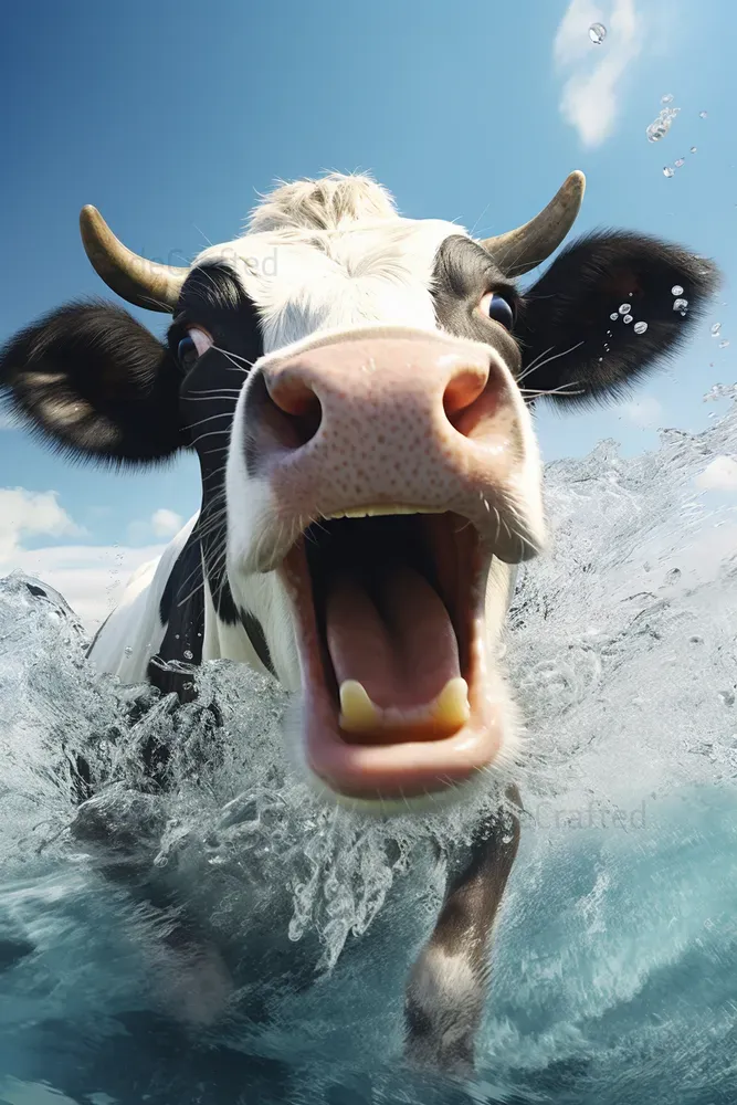 Animals Popping Out Of The Water Midjourney Prompt | PromptBase