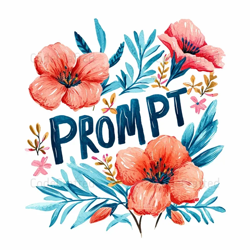 Floral Typography Designs In Boho Colors Midjourney Prompt | PromptBase