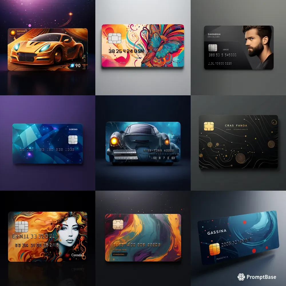 Credit Card Designs Midjourney Prompt | PromptBase