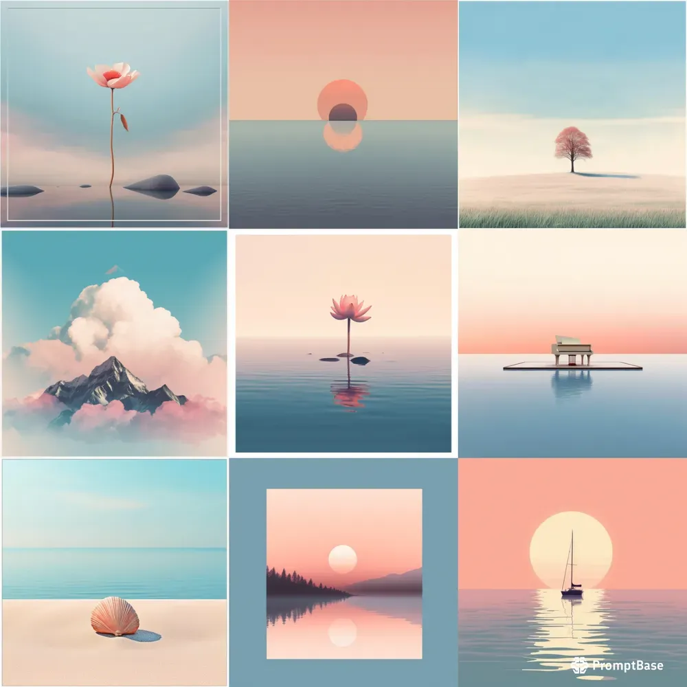 Minimalist Album Covers Midjourney Prompt | PromptBase