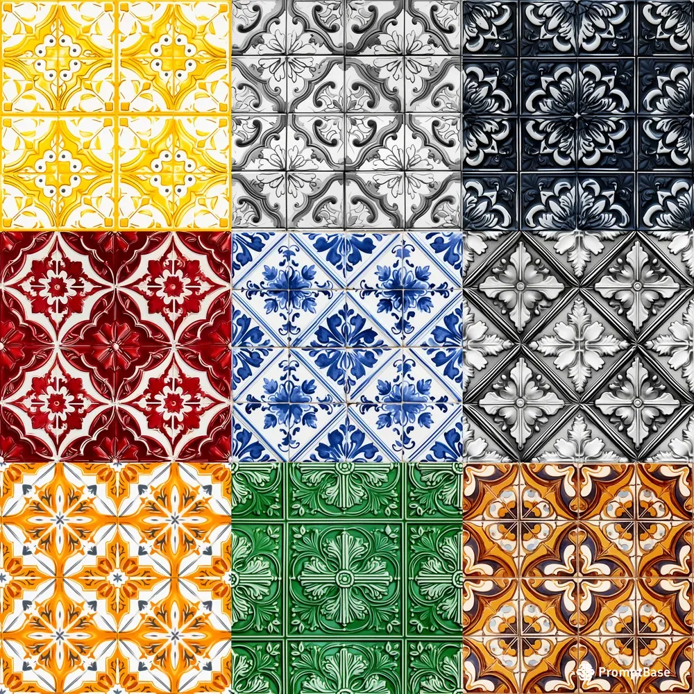Azulejos Patterns Midjourney Prompt | PromptBase