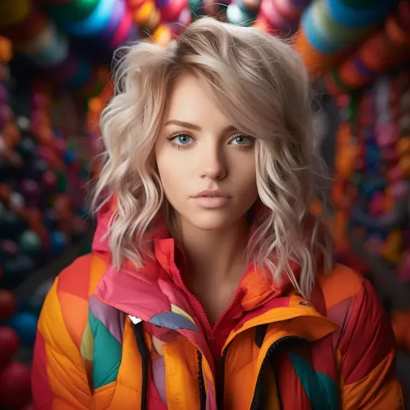 Colorful Model Photographs Midjourney Prompt | PromptBase