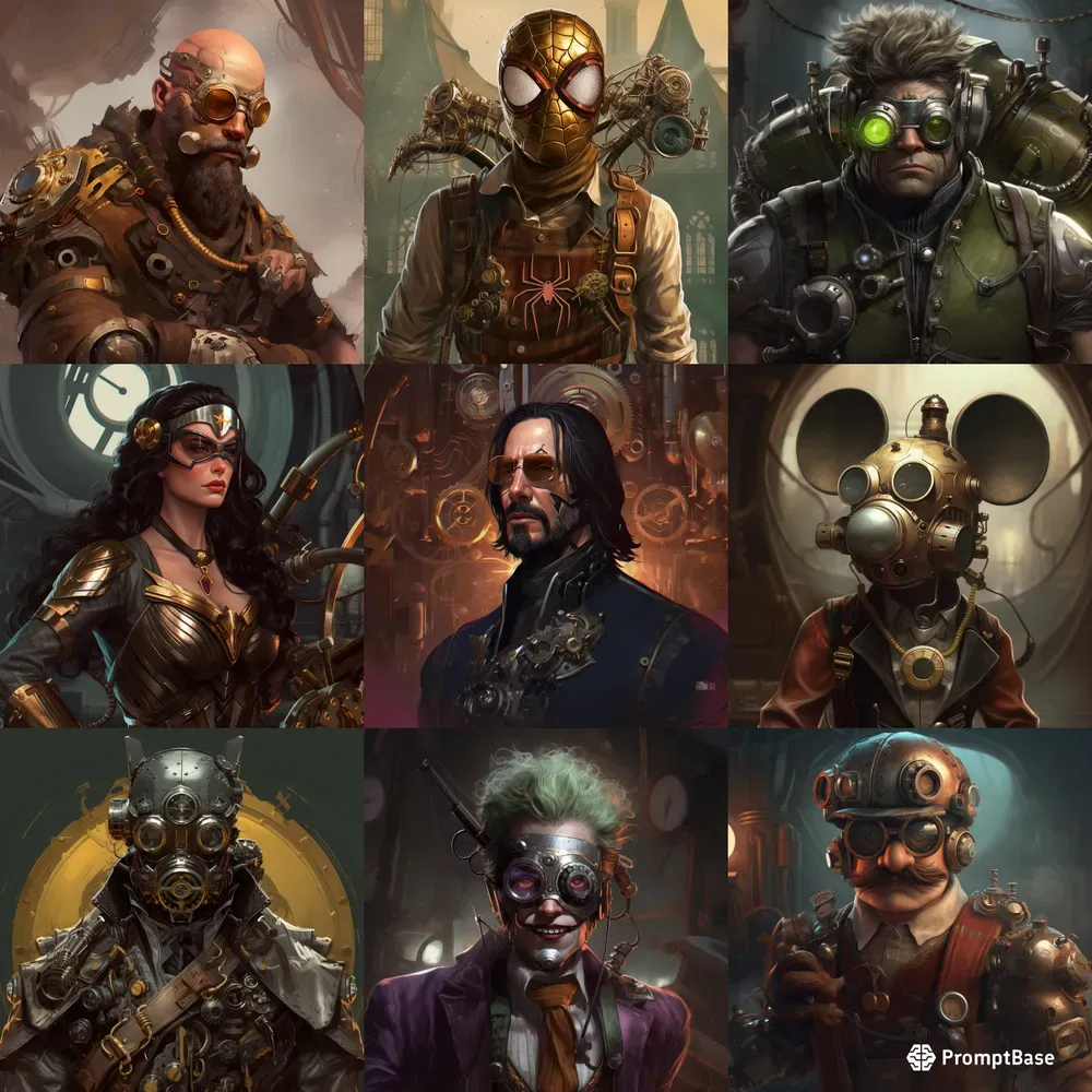 Steampunk Character Design Midjourney Prompt | PromptBase