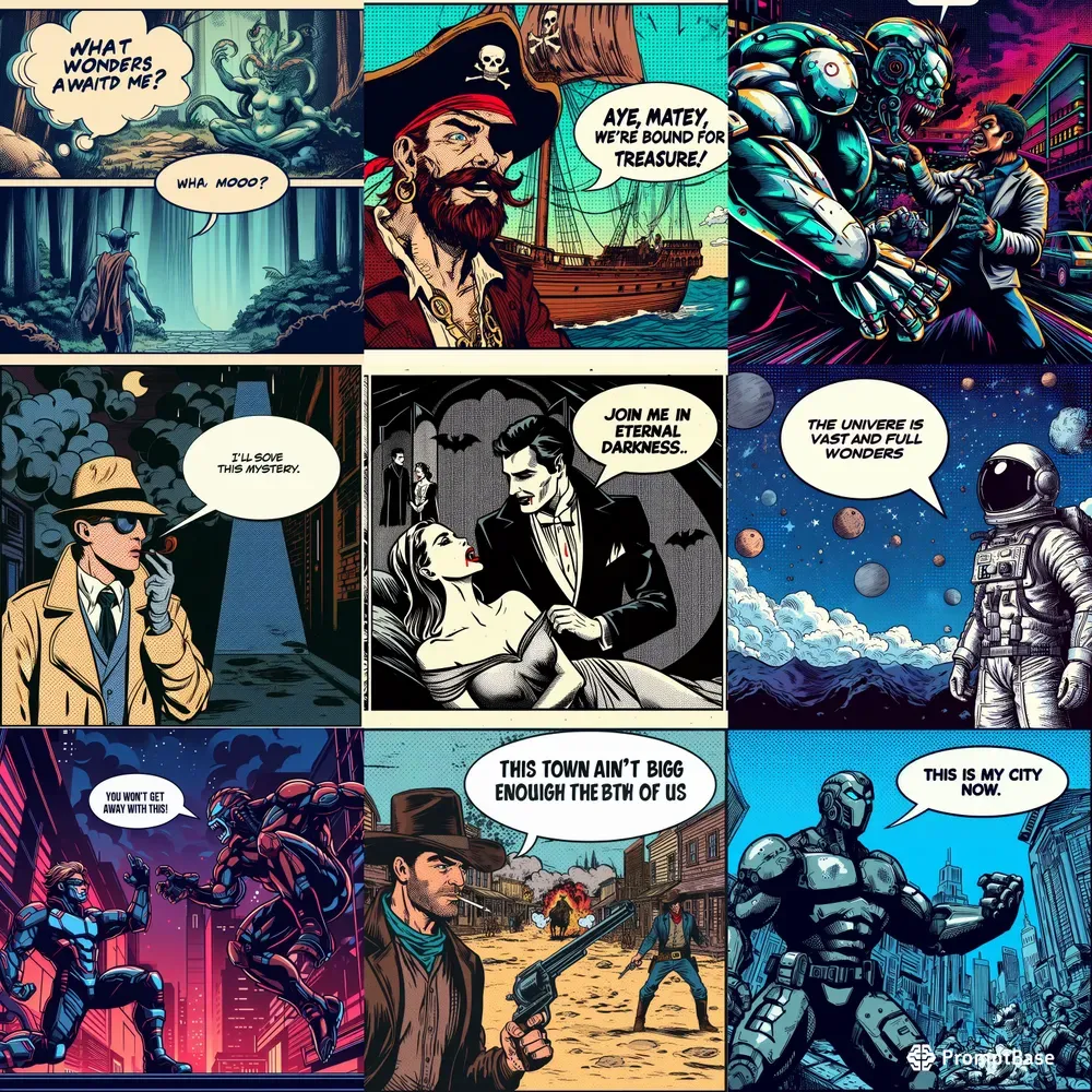Custom Dialogue Comic Illustration Scene With Dall-e 3 DALL·E Prompt ...