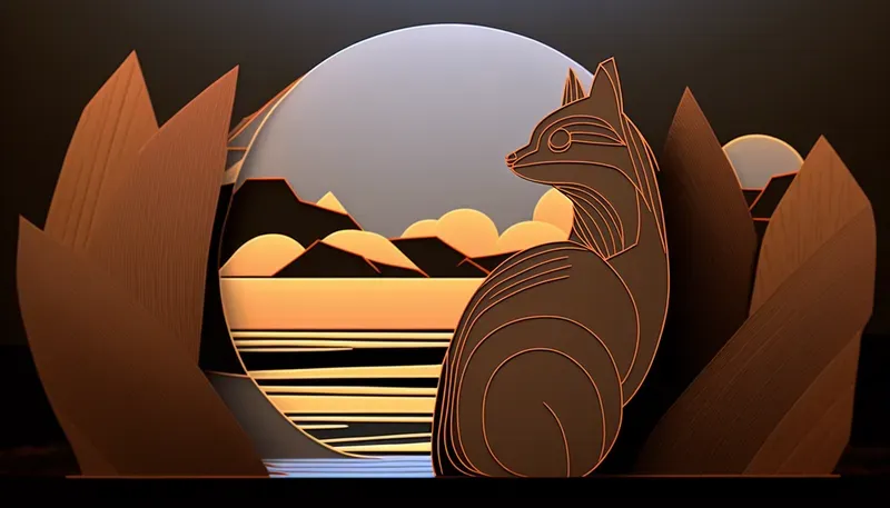 Minimalist Papercut Animals And Landscapes Midjourney Prompt | PromptBase