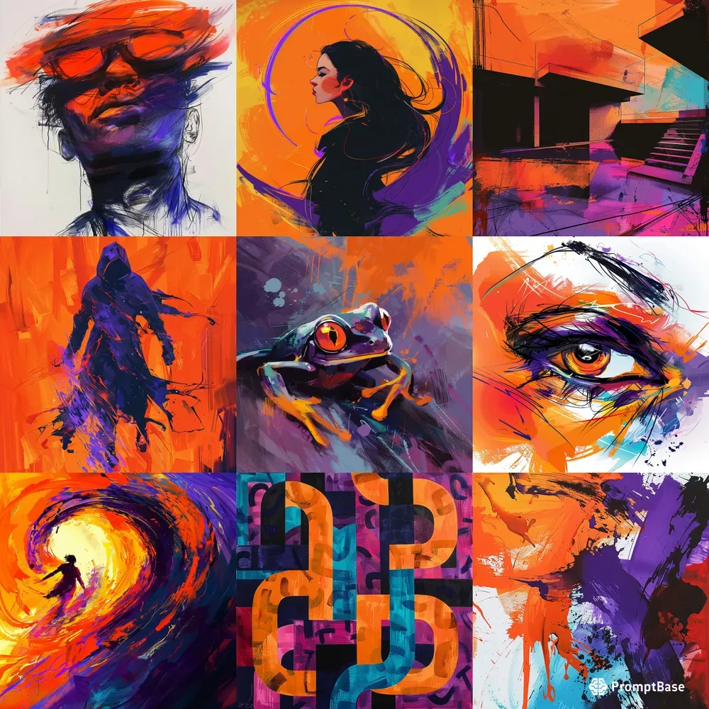 Dynamic Messy Paintings Midjourney Prompt | PromptBase