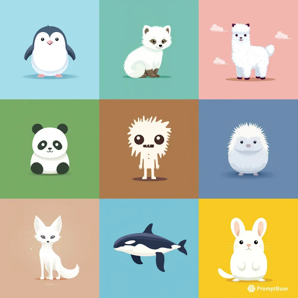 Cute Animal Logos Midjourney Prompt | PromptBase