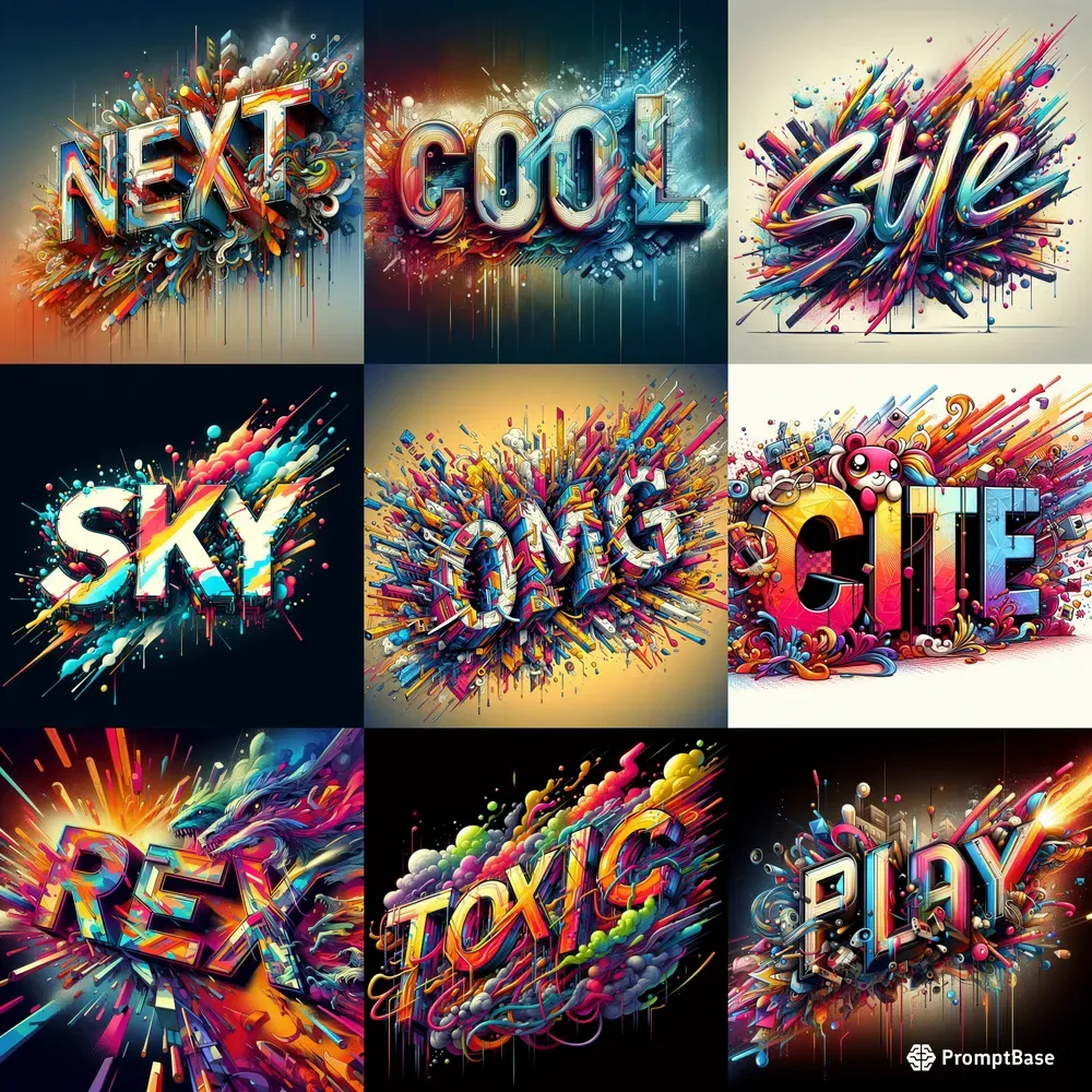 Graffiti Texts DALL·E Prompt | PromptBase