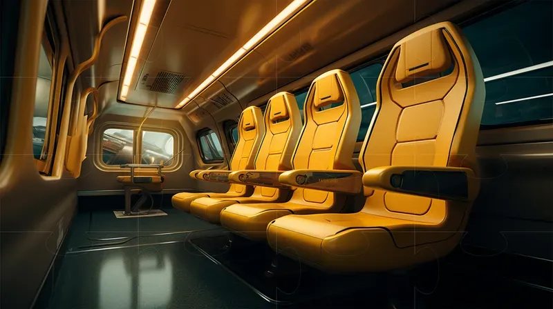 Futuristic Train Interior Designs Midjourney Prompt | PromptBase