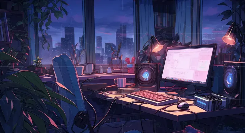 Lofi Workspace Backgrounds Midjourney Prompt | PromptBase