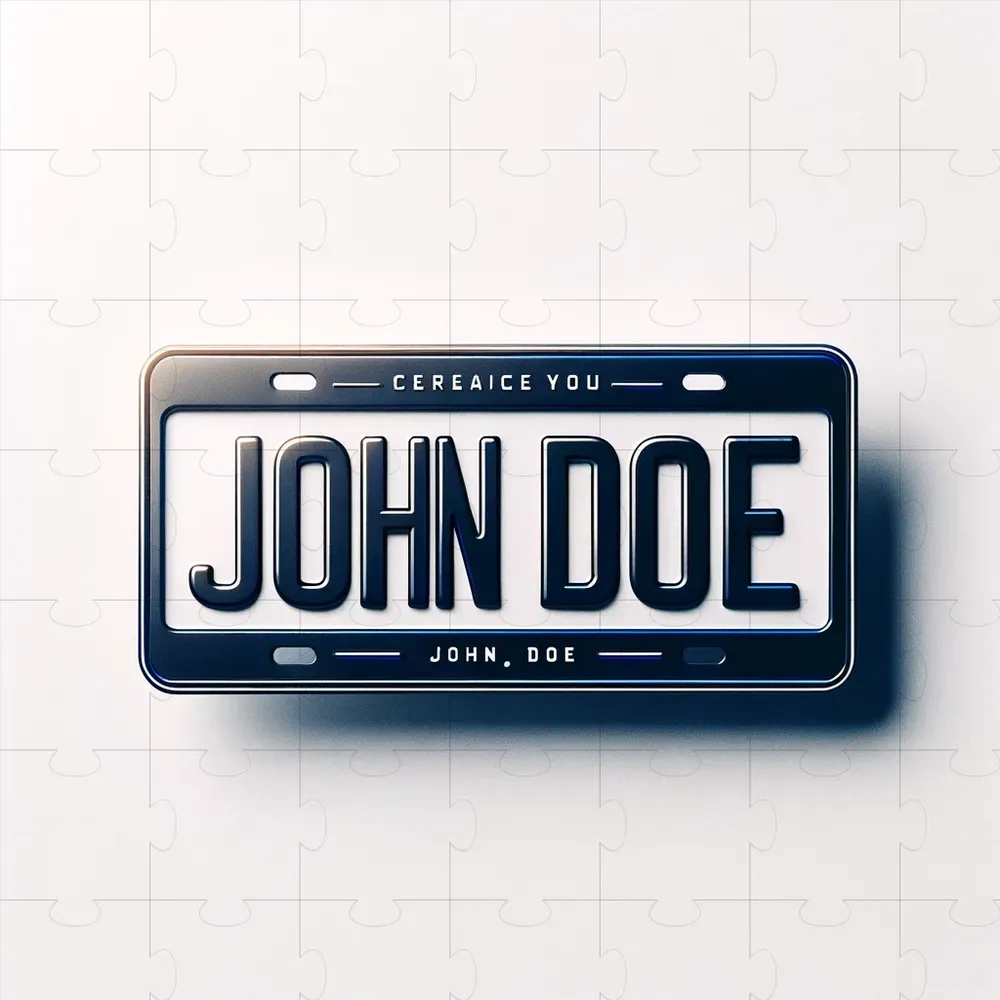 Craft Your Signature License Plates DALL·E Prompt | PromptBase