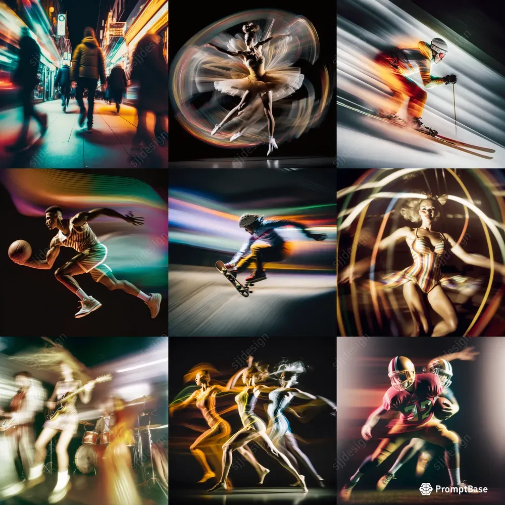 People In Motion Stock Photographs Midjourney Prompt | PromptBase