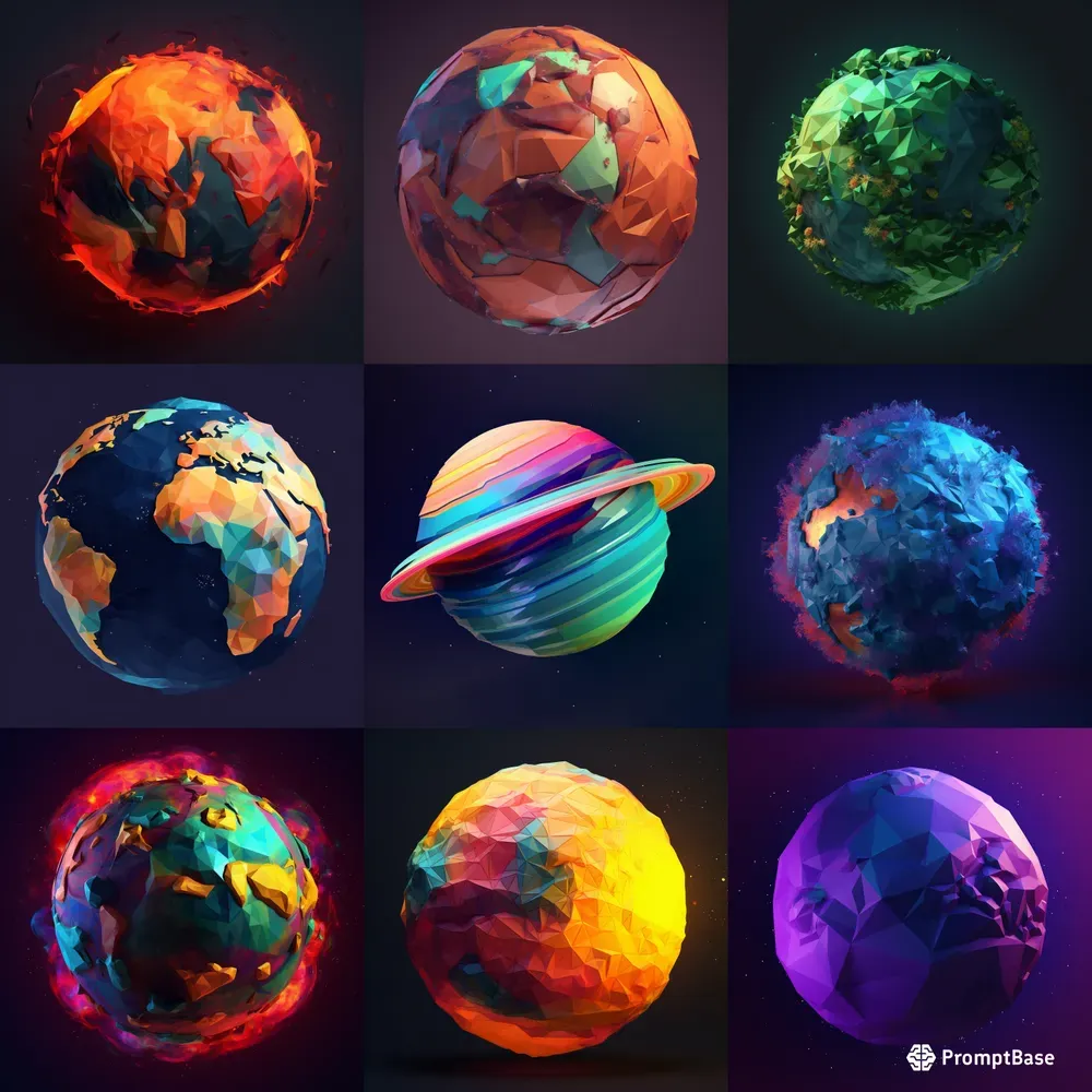 Abstract Planets Midjourney Prompt | PromptBase
