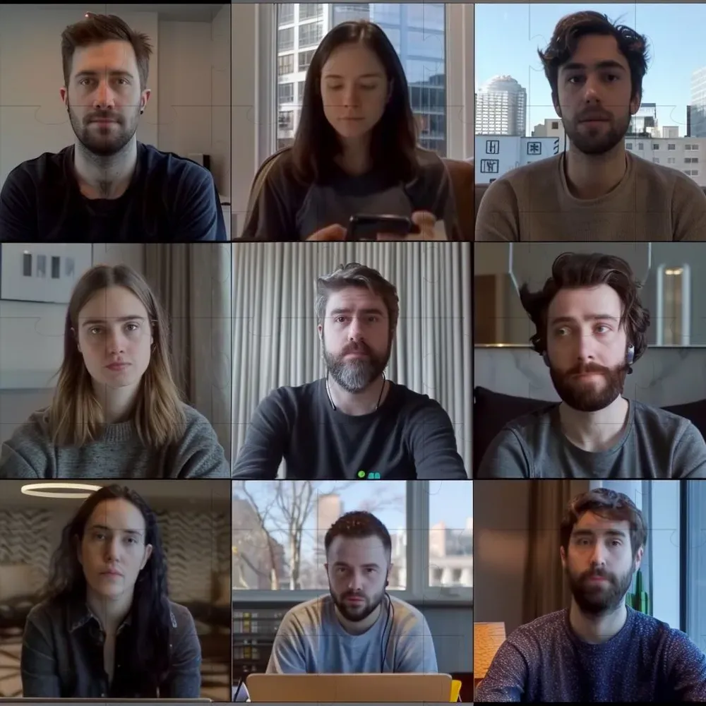 Zoom Video Call Screens Midjourney Prompt | PromptBase