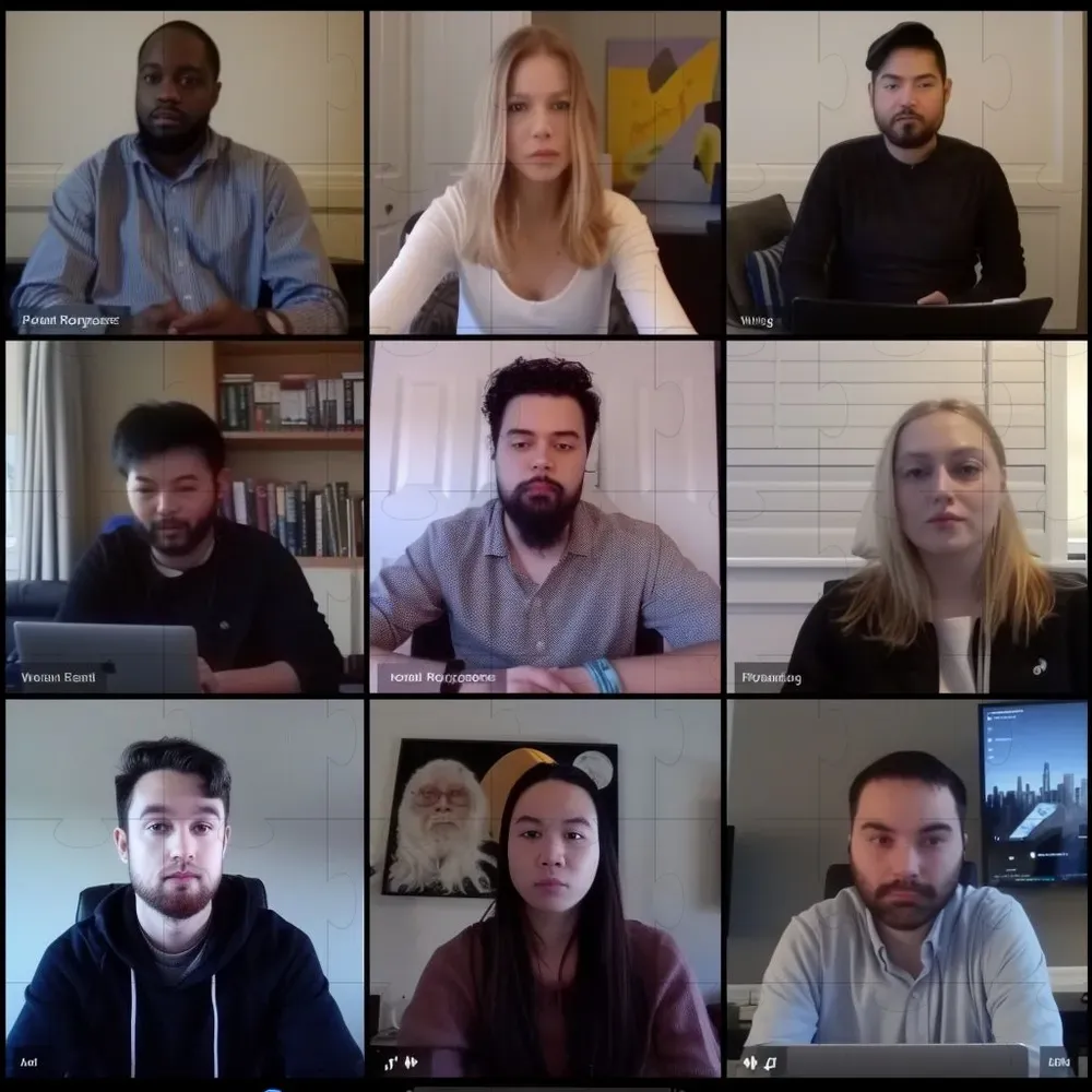 Zoom Video Call Screens Midjourney Prompt | PromptBase